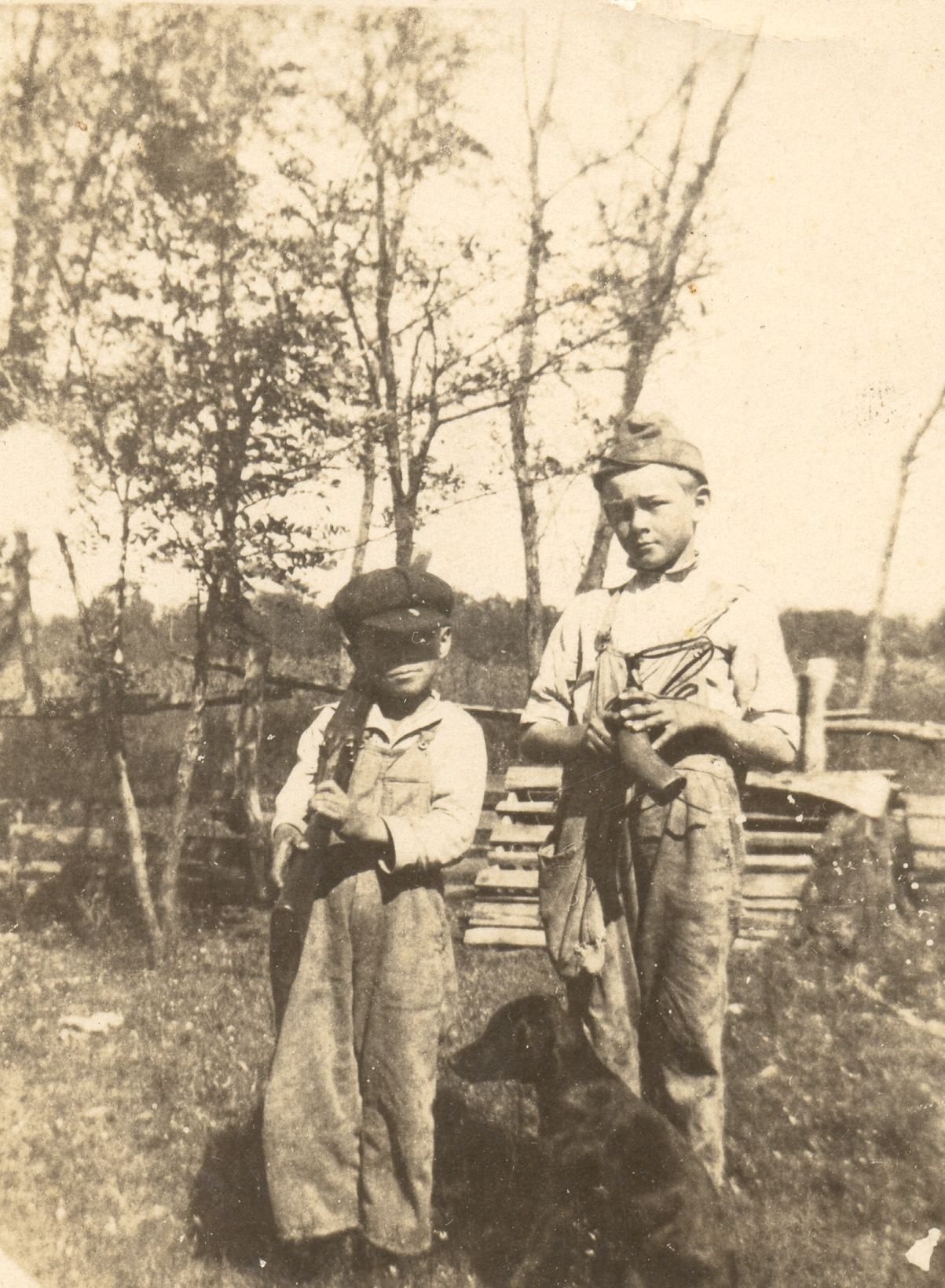 Early Arkansas Hunters: Kids, Dog, Hunting Horn, and a Big Gun ...